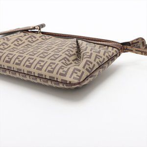 Fendi | Bags | Fendi Zucca Zucchino Leather Shoulder Bag Tote Handbag ...